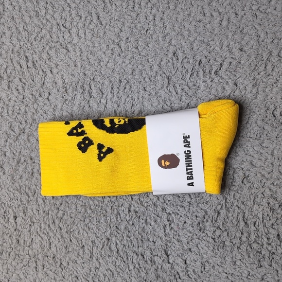 Bape | Underwear & Socks | Bape Crew Socks Ape Head Logo Mens Womens ...